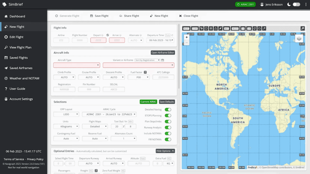 SimBrief Has Undergone A Complete Makeover - FSNews