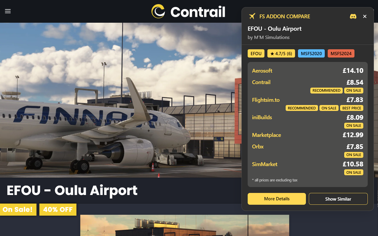 FS Addon Compare Introduces a Browser Extension - FSNews